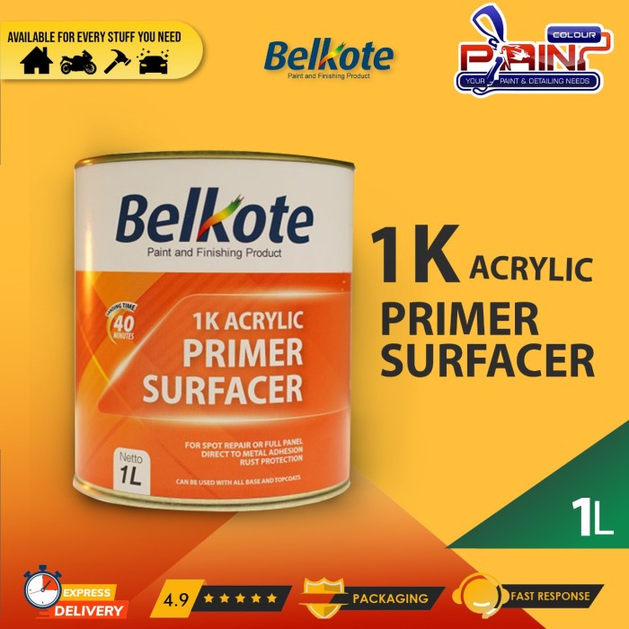 Jual Cat Dasar Mobil Motor BELKOTE 1K ACRYLIC PRIMER SURFACER (1 L ...