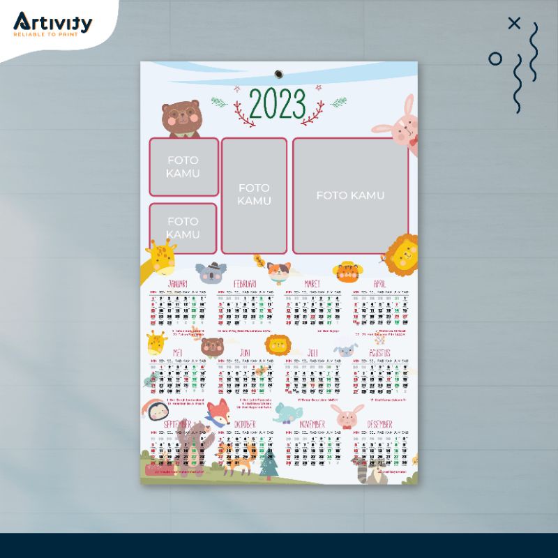 Jual cetak CALENDAR CUTE - KALENDER POSTER FOTO PHOTO DINDING 2024 ...