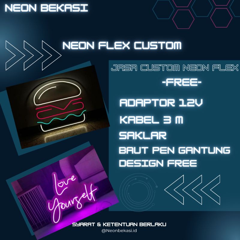 Jual neon flex custom,led flex custom,neon sign huruf,lampu hias,lampu ...