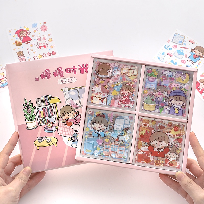 Jual Sticker Viral Lucu Stiker Vinyl Transparan Isi 100 Stiker Momo 2D ...