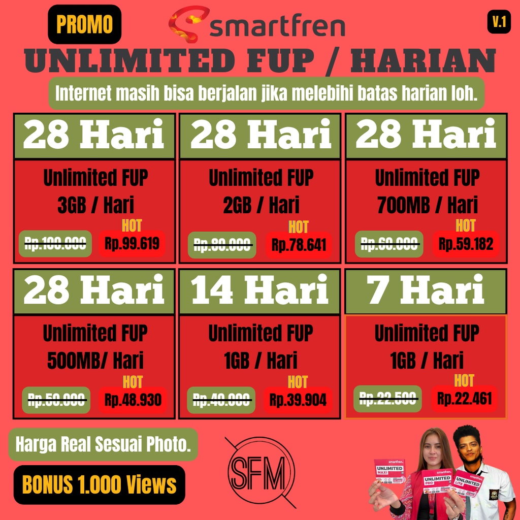 Jual Smartfren Unlimited FUP Kuota Internet | Shopee Indonesia