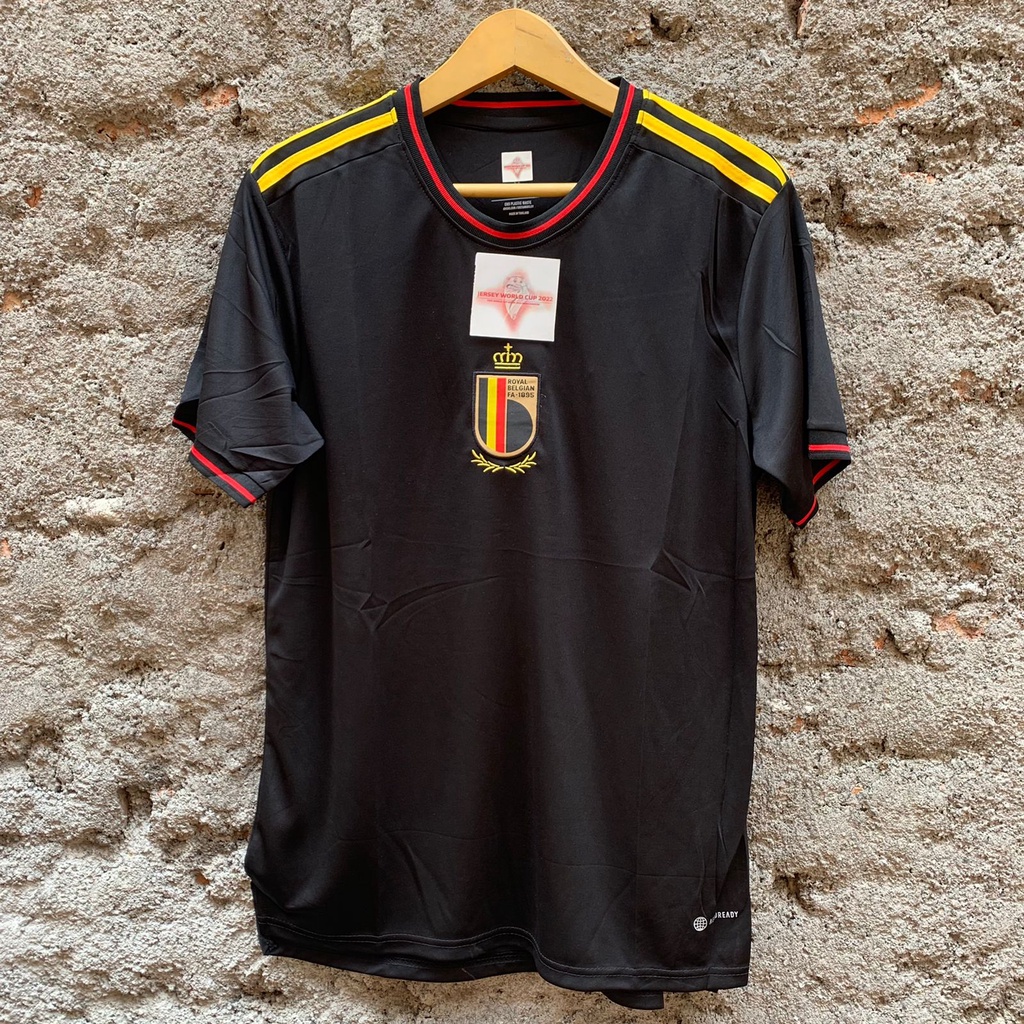 Jual Jersey Negara Piala Dunia Bel_gia Away Hitam 2022 Grade Ori Impor Baju Bola Jersey Timnas ...