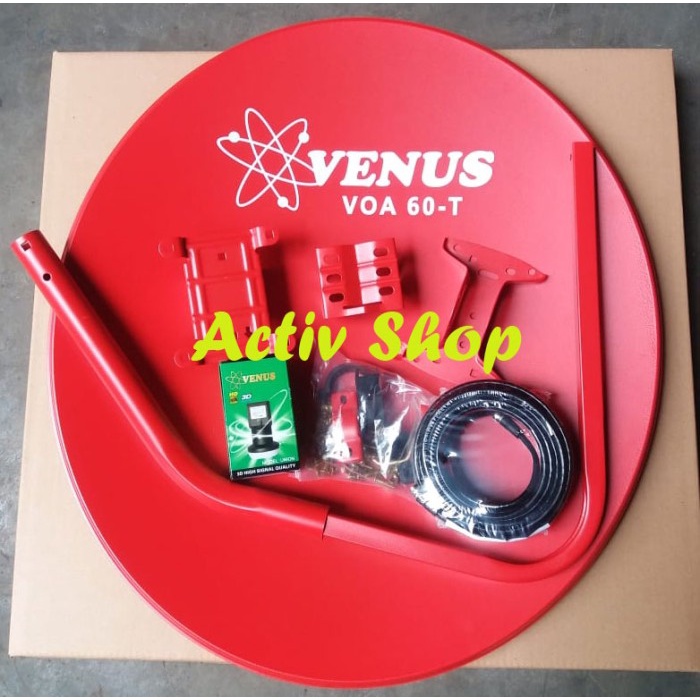 Jual Parabola Mini Kvision / Venus 60 Cm + Lnb + Kbl 15 Mtr Isi 2 Paket | Shopee Indonesia
