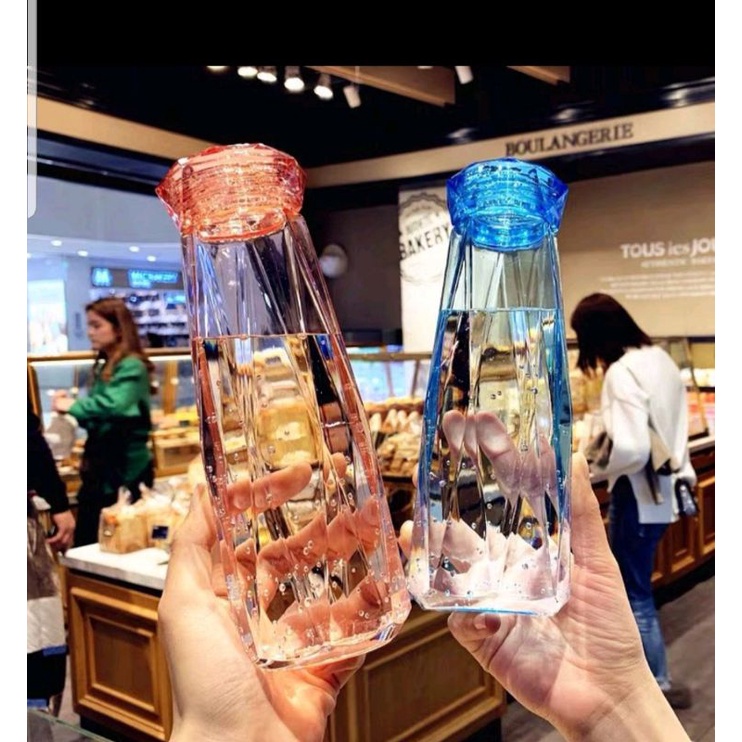 Jual Botol minum kaca estetik / botol minum kaca / botol minum sehari ...