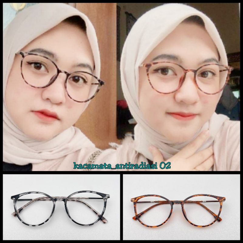 Jual KACAMATA CAT EYE LEOPARD FREE LENSAMINUS | Shopee Indonesia