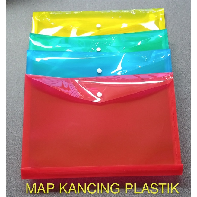 Jual Map Kancing Plastik & MAP L FOLDER PLASTIK DOKUMEN SLIP A4 CLEAR ...