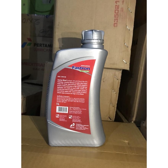 Jual OLI PERTAMINA FASTRON DIESEL SAE 15W-40 API CI-4 GALON 1 LITER | Shopee Indonesia