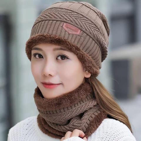 Jual Topi Kupluk dan Syal Set Benies Pria Wanita Impor Murah | Shopee Indonesia