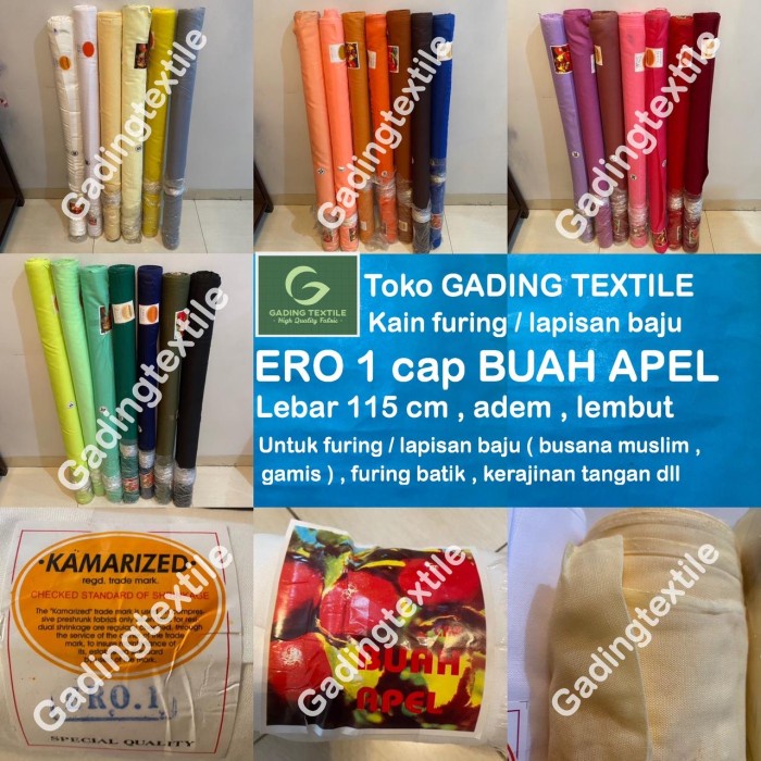 Jual Kain Kain Furing Ero 1 Erro Hero Cap Buah Apel Lebar 115 Cm ...