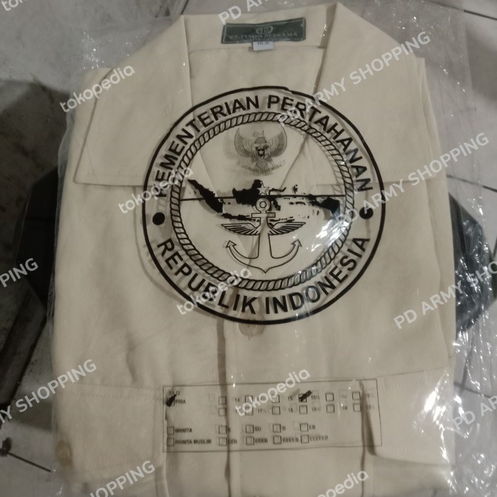 Jual Baju Pdh Kemhan Model Kerah Tidur Kualitas -L | Shopee Indonesia