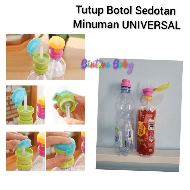 Jual Tutup Botol Minum Flip Top Universal / Tutup Botol Minum Sedotan ...