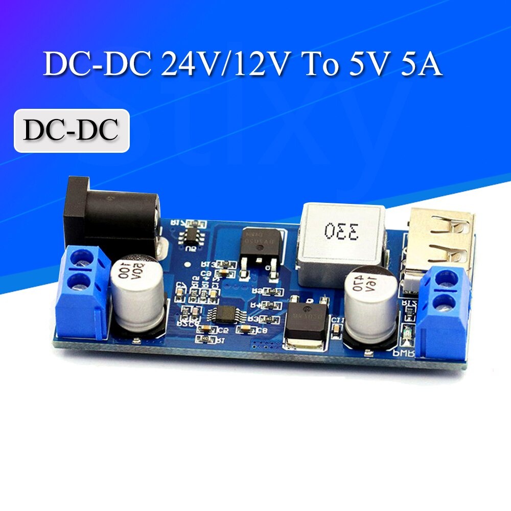 Jual Modul Super Stepdown Buck Converter Module 9-36V to 5V 5A DC to DC ...