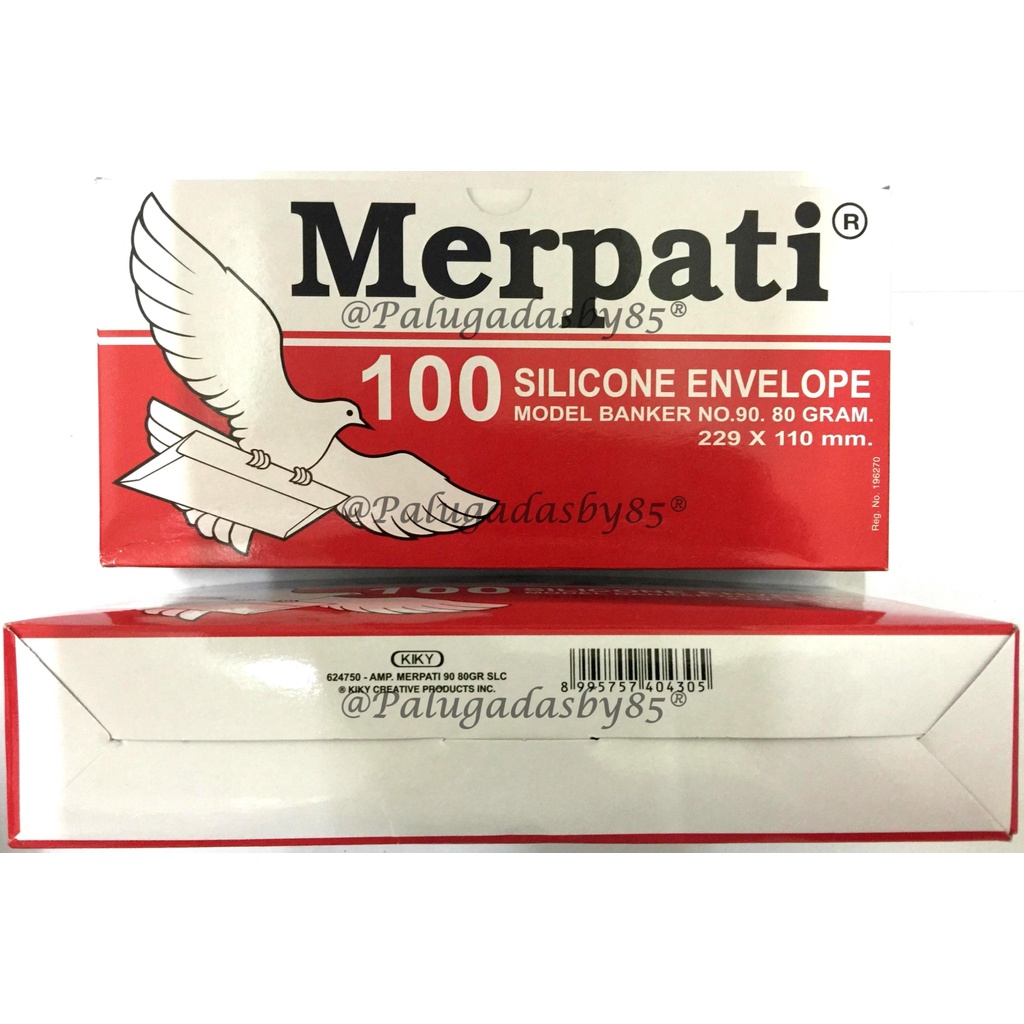 Jual Amplop Merpati 90 Perekat 80 Gram (1 Pak Isi 100 Lembar) 23 x 11 ...