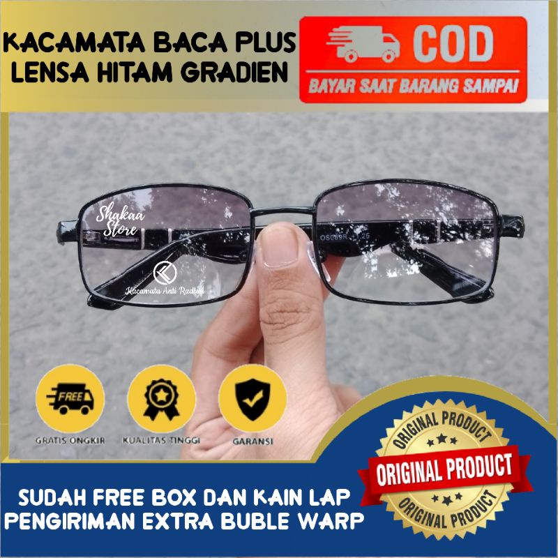 Jual Kacamata baca Pria Plus 2 in 1 Bifokal Bisa Jalan Dan Baca Kriptok ...