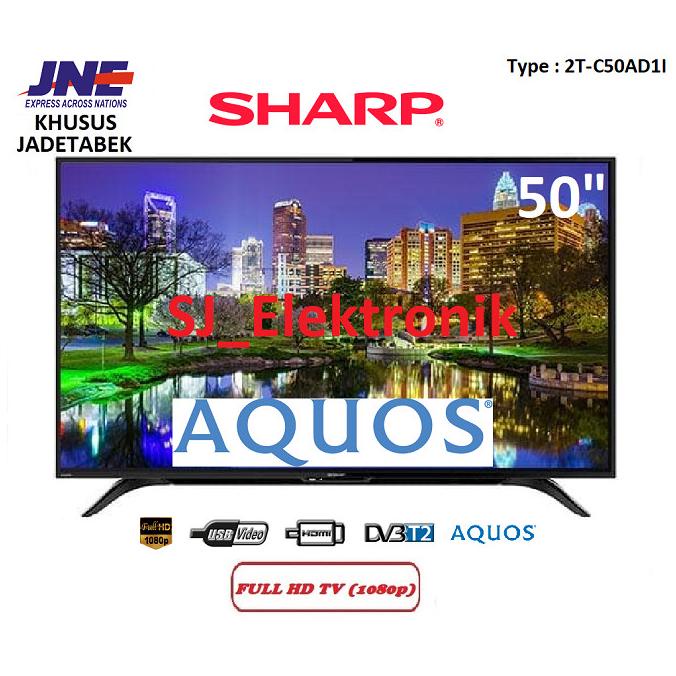 Jual LED TV Sharp 50 Inch 2T-C50AD1I - 50AD1 FullHD DVB-T2 HDMI USBMovie | Shopee Indonesia