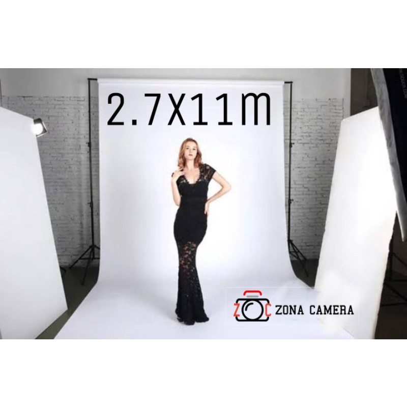 Jual Background Paper Putih 2,7x11M Super White Arctic White 93 Layar ...