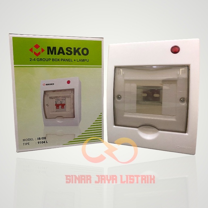 Jual MASKO Box MCB 2-4Grup + Lampu 9104L / MCB BOX IB OB | Shopee Indonesia