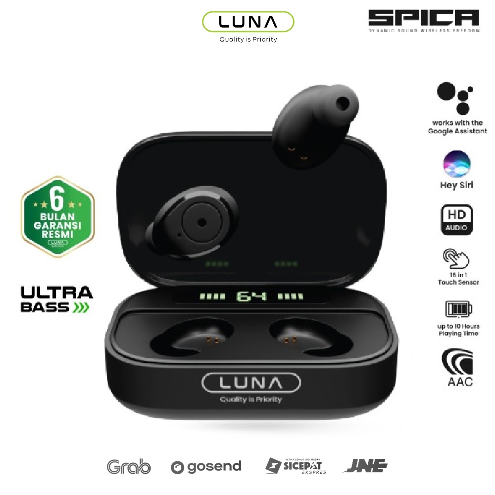 Jual Luna TWS SPICA Earphone Bluetooth Wireless Gaming BT 5.0 Garansi ...