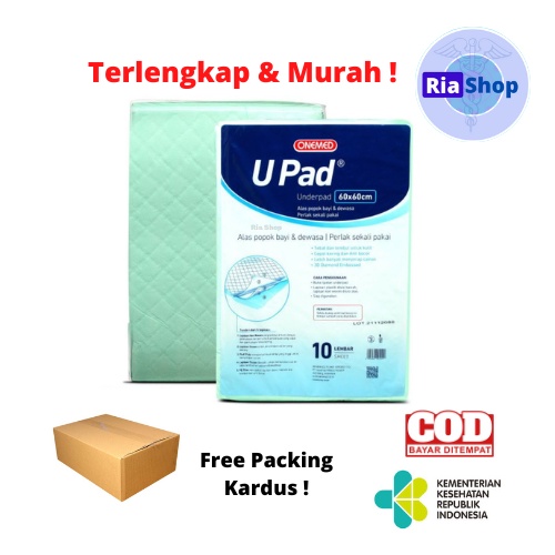 Jual ONEMED - UNDERPAD 60 x 60 ( 1 PAK ISI 10 LEMBAR ) | Shopee Indonesia