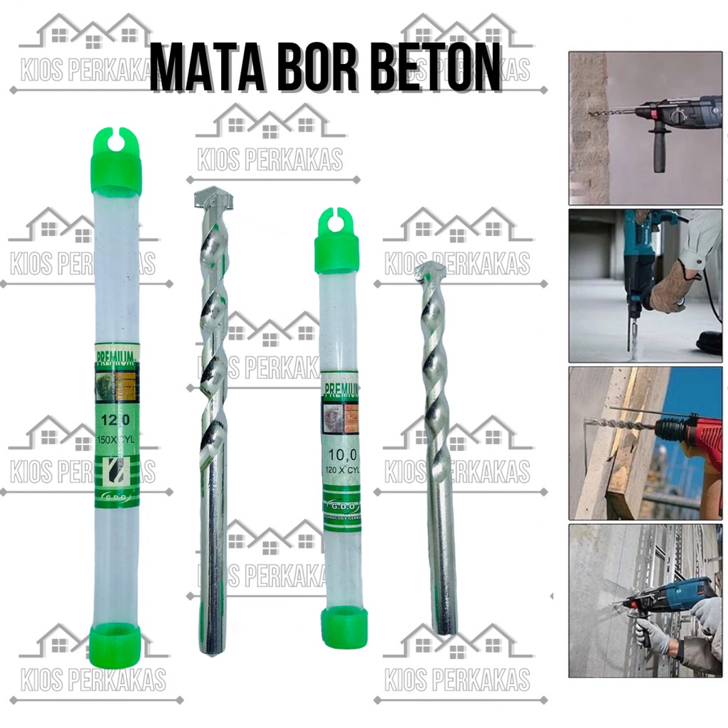Jual Mata Bor Tembok/Dinding Beton 10MM 12MM Drilling Bit Beton Kuat ...
