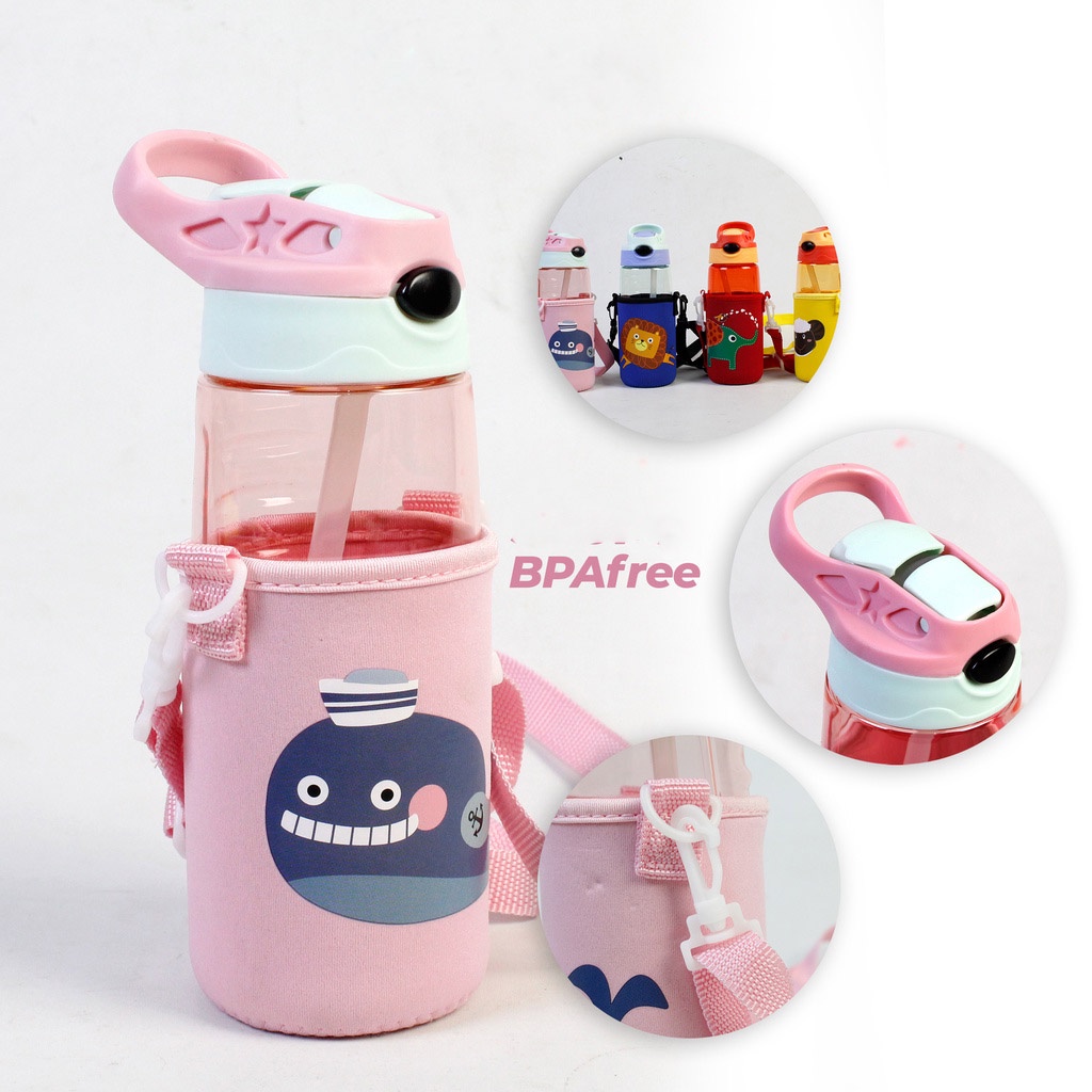 Jual WU - Botol Minum Anak Karakter 550ML BPA FREE TAS Food Grade ...