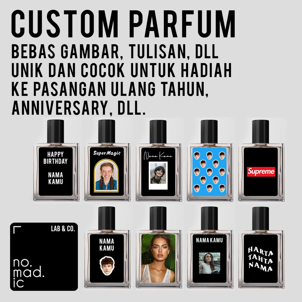 Jual [Bisa COD] Parfum custom foto sendiri Eau De Parfum unik Edp ...