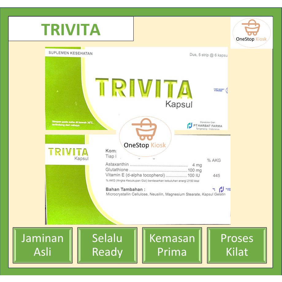 Jual Trivita Kapsul - membantu proses regerasi - isi 30 kapsul | Shopee ...