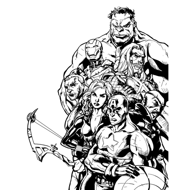 Jual Gambar Sketsa Mewarnai / Avenger / Part 1 / Gambar Sketsa / Gambar ...