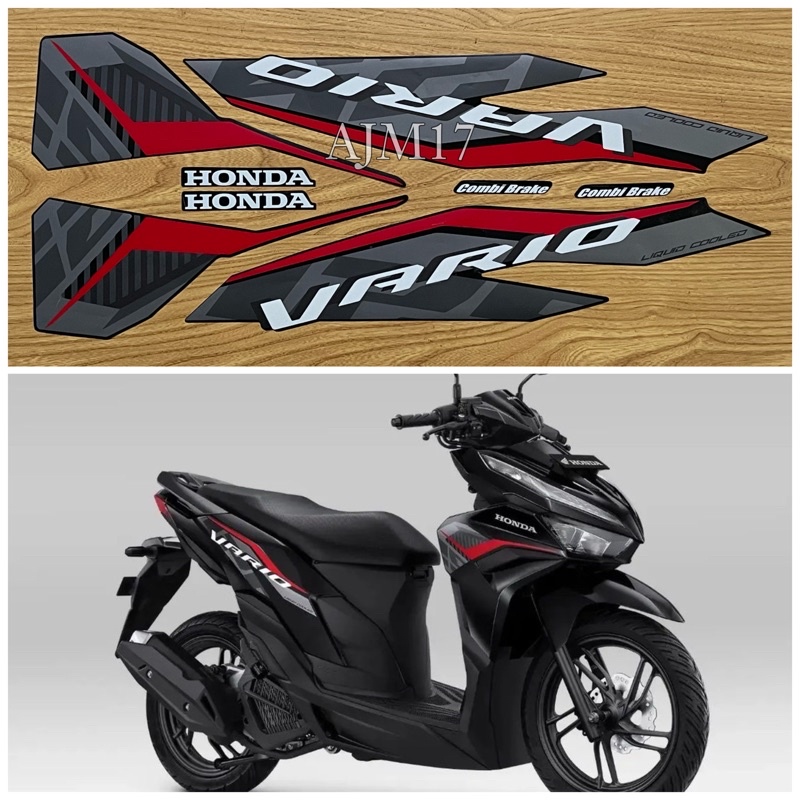 Jual V22H STIKER STRIPING VARIO 125 TAHUN 2023 HITAM LIS MERAH | Shopee ...