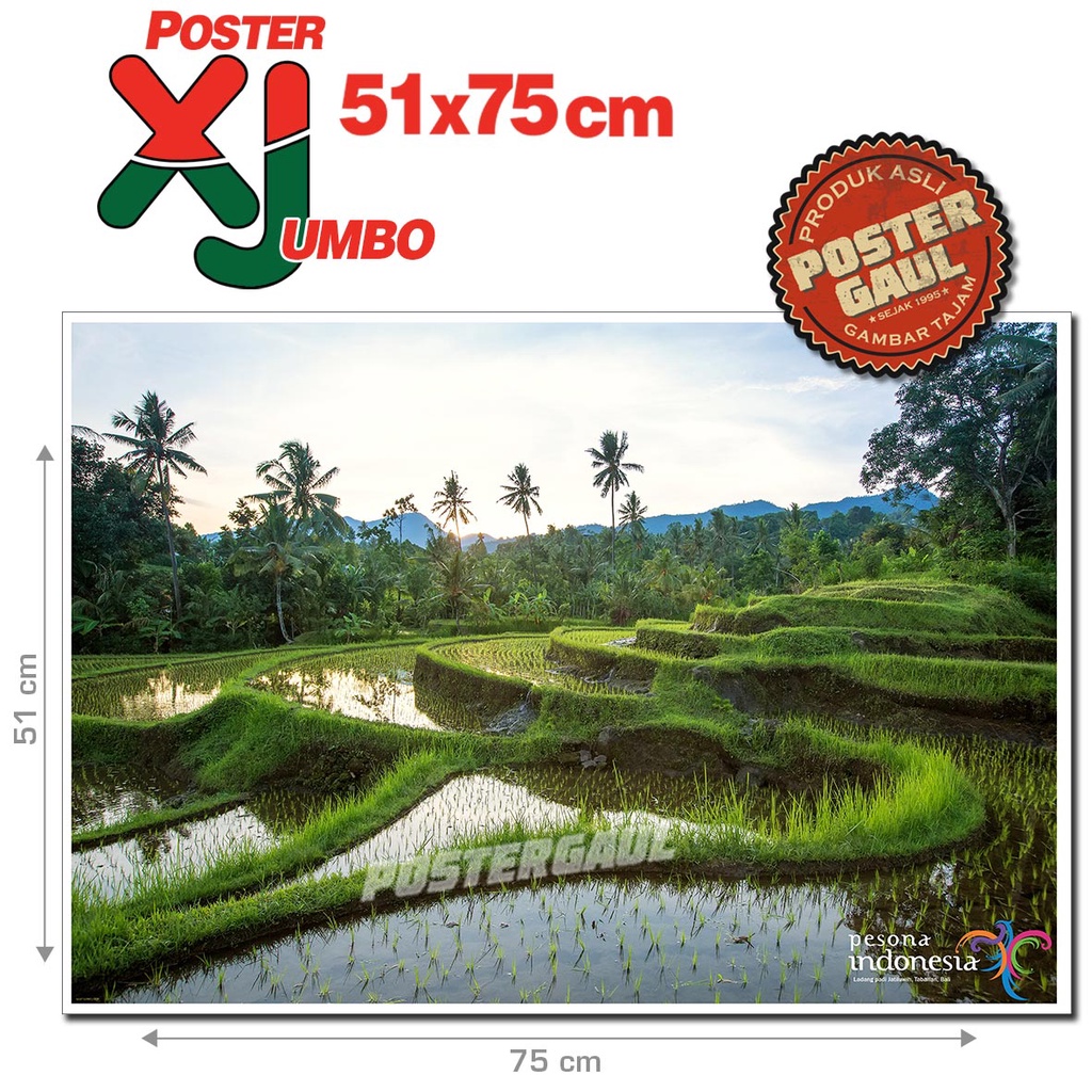 Jual Poster XJumbo PESONA INDONESIA: LADANG PADI JATILUWIH, TABANAN ...