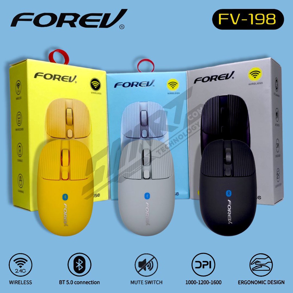 Jual Mouse Wireless Combo Forev FV-198 (Wireless & Bluetooth) | Shopee ...