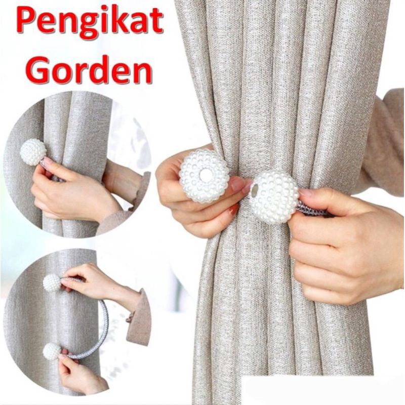 Jual 1 Pcs Tali Penikat Gorden Magnet Mutiara Import Pengait Gorden ...