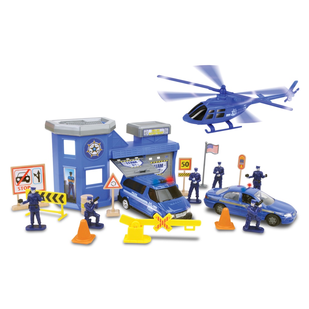 Jual Motormax Diecast Helikopter Police Station Playset 78170 | Shopee ...