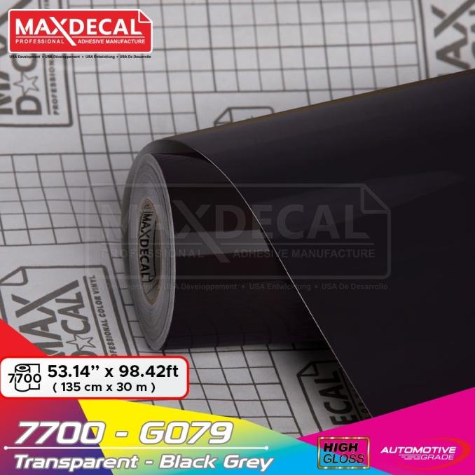 Jual MAXDECAL 7700 - G079 Transparent Black Grey 135 cm [METERAN ...