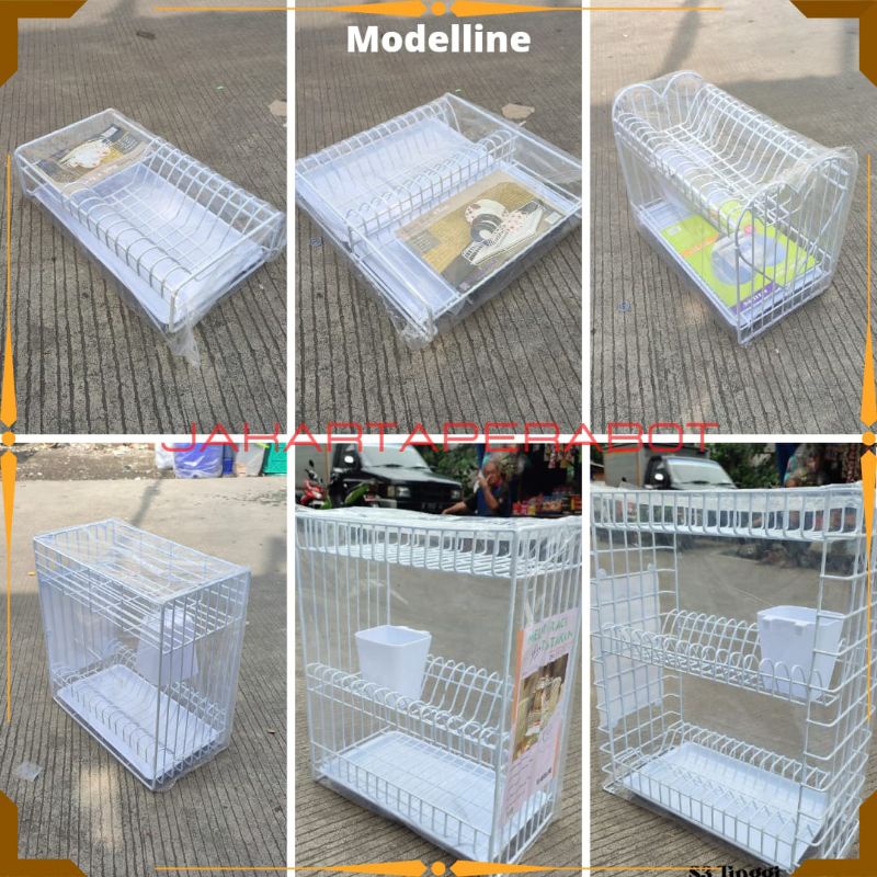 Jual MODELLINE - Rak Piring Gelas Susun 3 + Nampan + Tempat Sendok ...