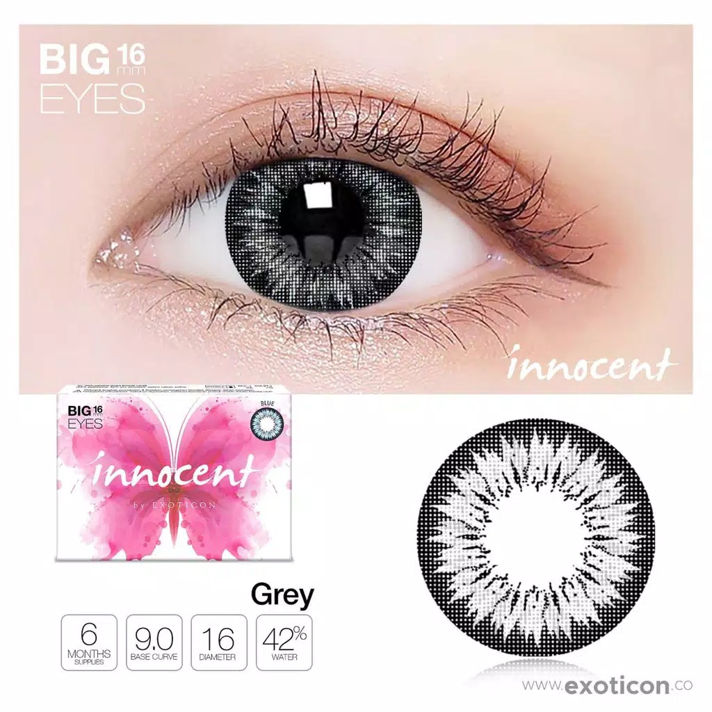 Jual [ NORMAL ] SOFTLENS INNOCENT GREY COLOR 16MM | Shopee Indonesia