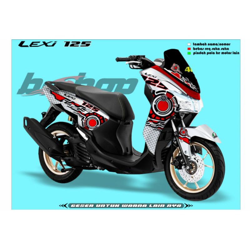 Jual DECAL STICKER YAMAHA LEXI FULLBODY NEW VARIASI KEREN BEBAS CUSTOME ...