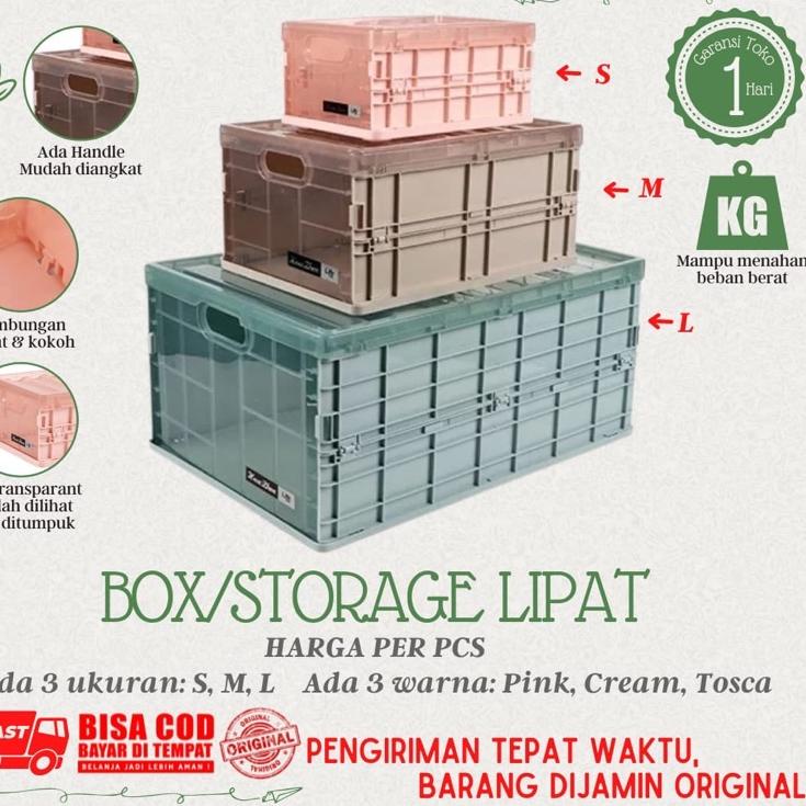 Jual New Stock Kotak Penyimpanan Lipat Serbaguna / Box Lipat / Folding ...