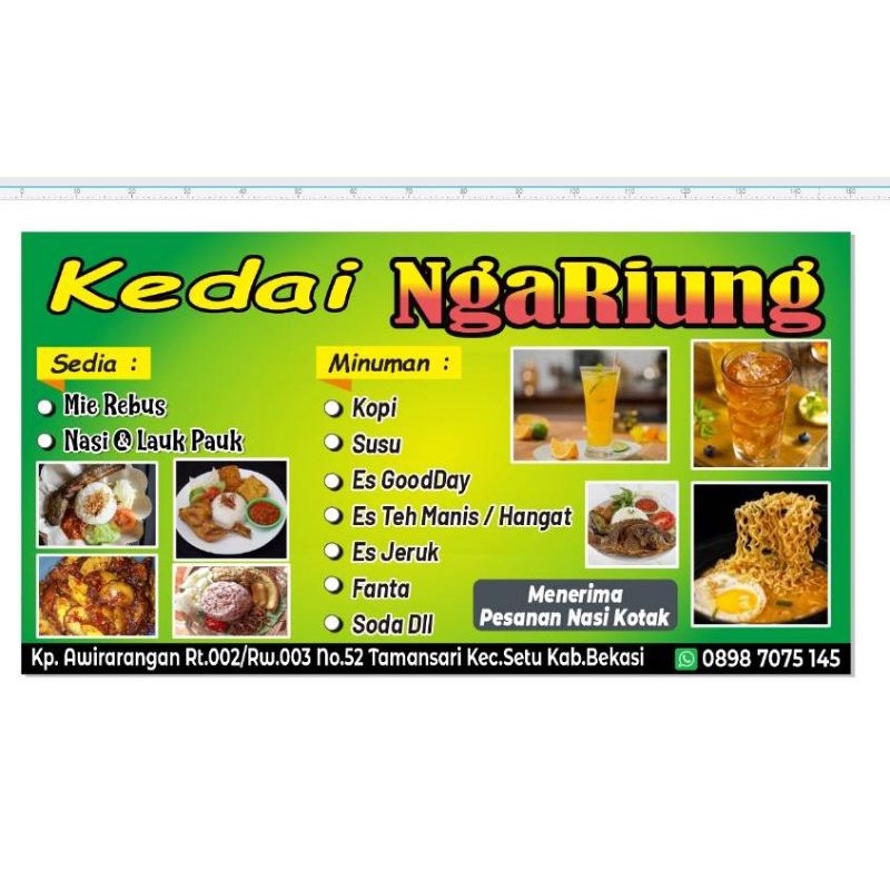 Jual Spanduk warkop warung kopi 1x1 meter PROSES CEPAT DAN HEMAT ...