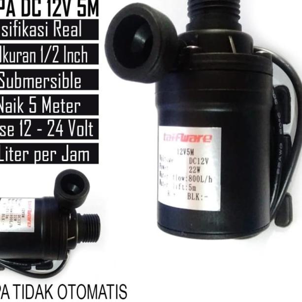 Jual Pompa Air DC 12 Volt Aquarium Submersible Pump Fish Tank 800L/h ...