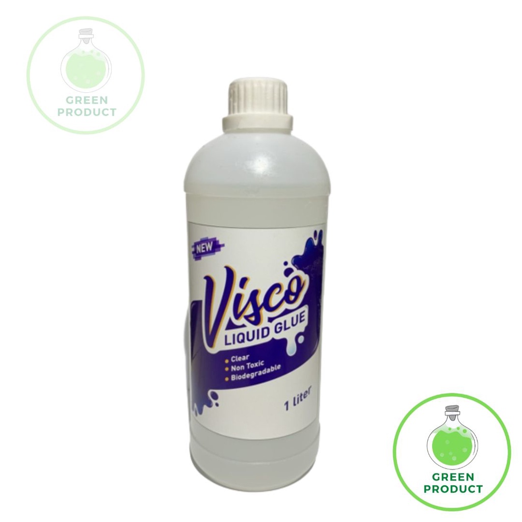 Jual VISCO LIQUID CLEAR GLUE 1 LITER 500 ML / LEM SLIME / LEM POVINAL ...