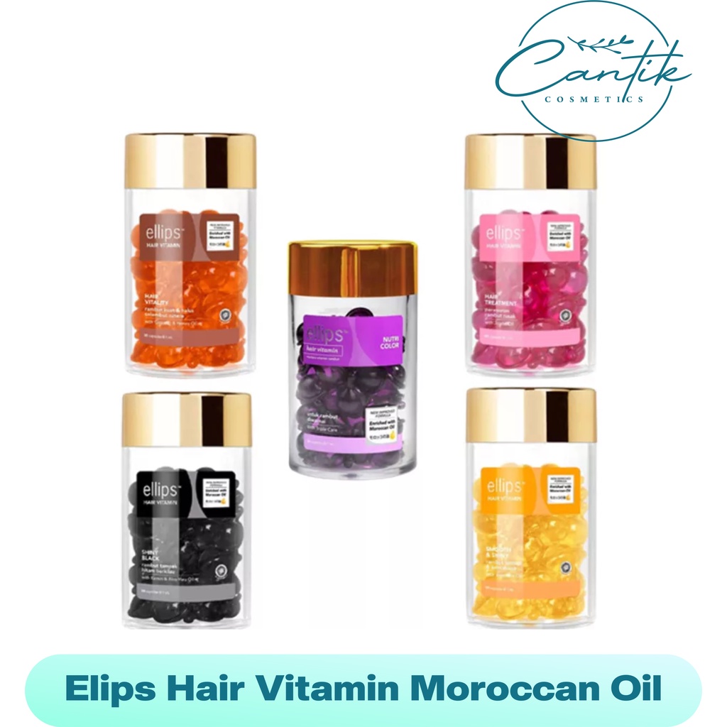 Jual Ellips Hair Vitamin Moroccan Oil Hair Treatment jar/Elips Vitamin ...
