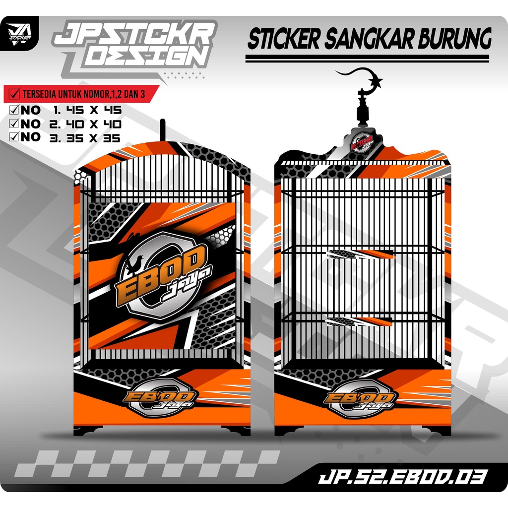 Jual Sticker Decal Sangkar Burung Kotak - Stiker Dekal Kandang Burung ...