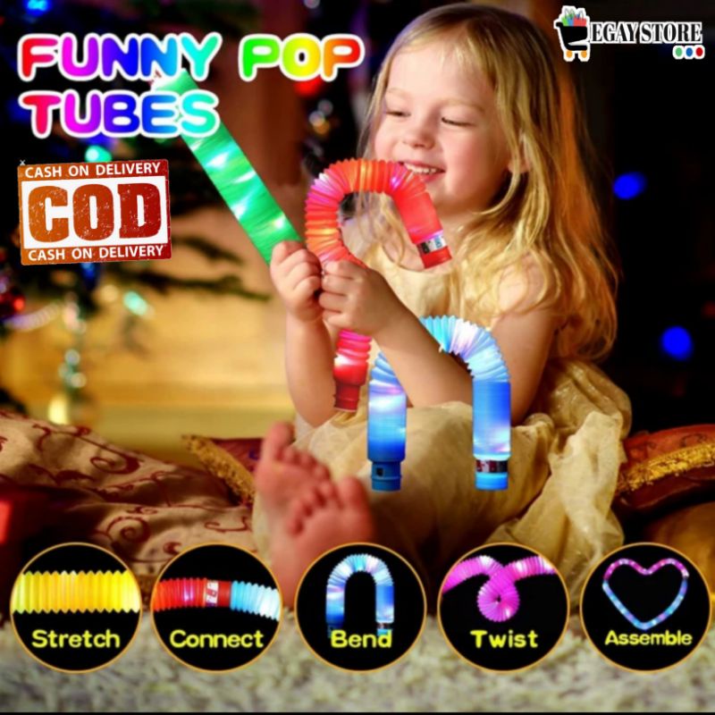 Jual Lampu LED Light Up Pop Tubes Pipes Mainan Anak Pipa Stick Tarik ...