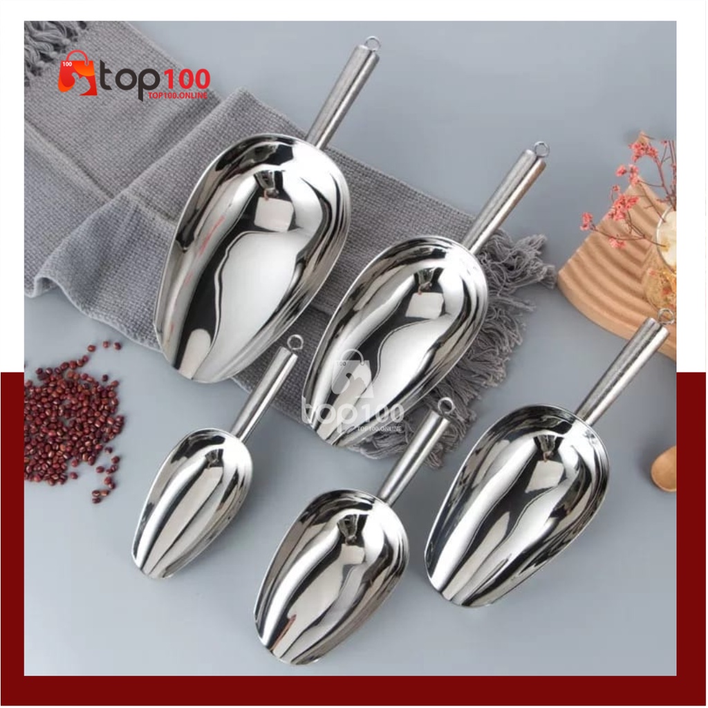 Jual TOP100 - Ice Scoop Stainless Steel Sekop Es Serut Sendok Tepung ...