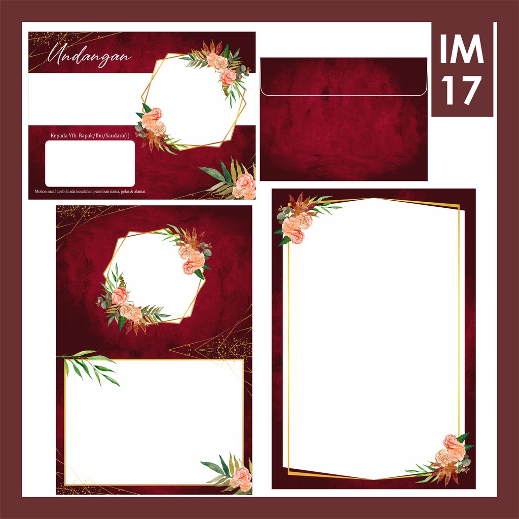 Jual Blangko Indomedia IM 17, Blangko Undangan Pernikahan (blangko ...