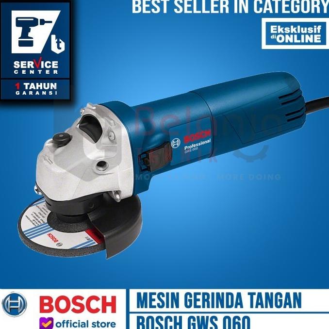 Jual Bosch Angle Grinder GWS 060 Mesin Gerinda Tangan 4 Inch 670 Watt ...