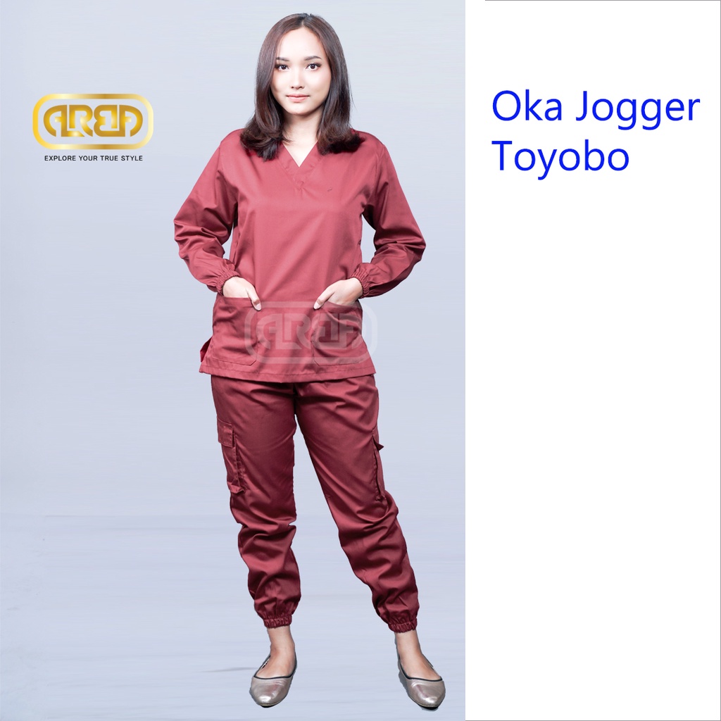 Jual Baju OK JOGGER Cargo Toyobo Scrub Lengan Panjang, scrub Medis ...