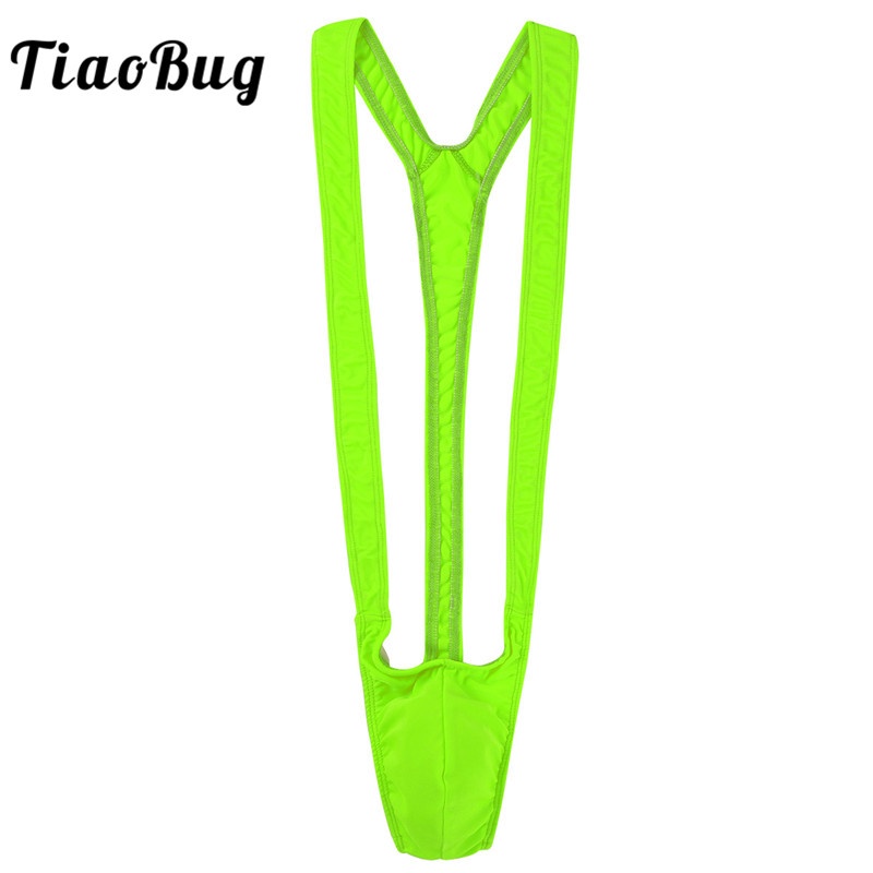 Jual TiaoBug Men Bright Fluorescence Stretchy Novelty Mankini Thong ...
