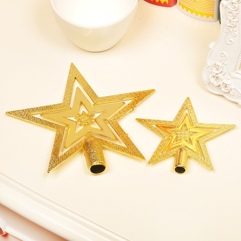 Jual Aksesoris Natal / Ornamen Pohon Natal / ( Top Topper Bintang Gold ...